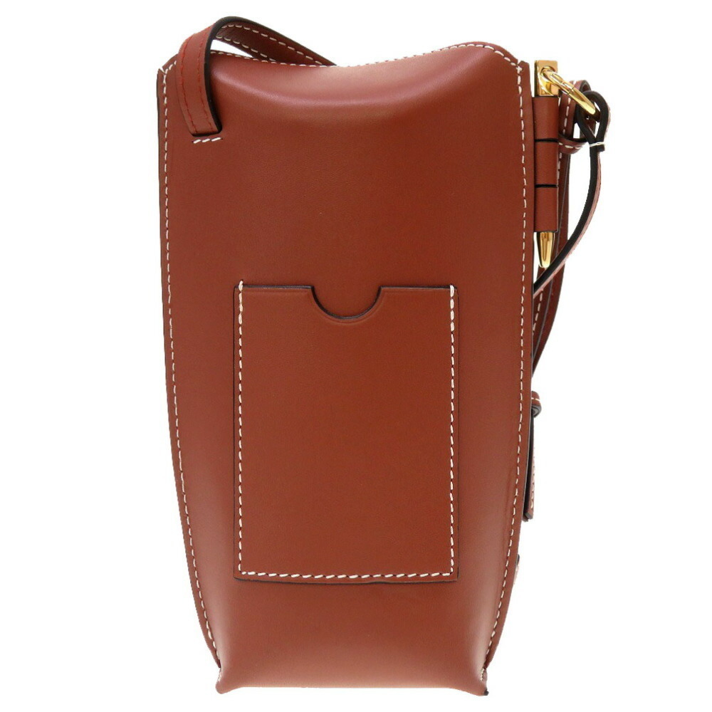Loewe Bag Shoulder Gate Pocket Leather Brown - Gem